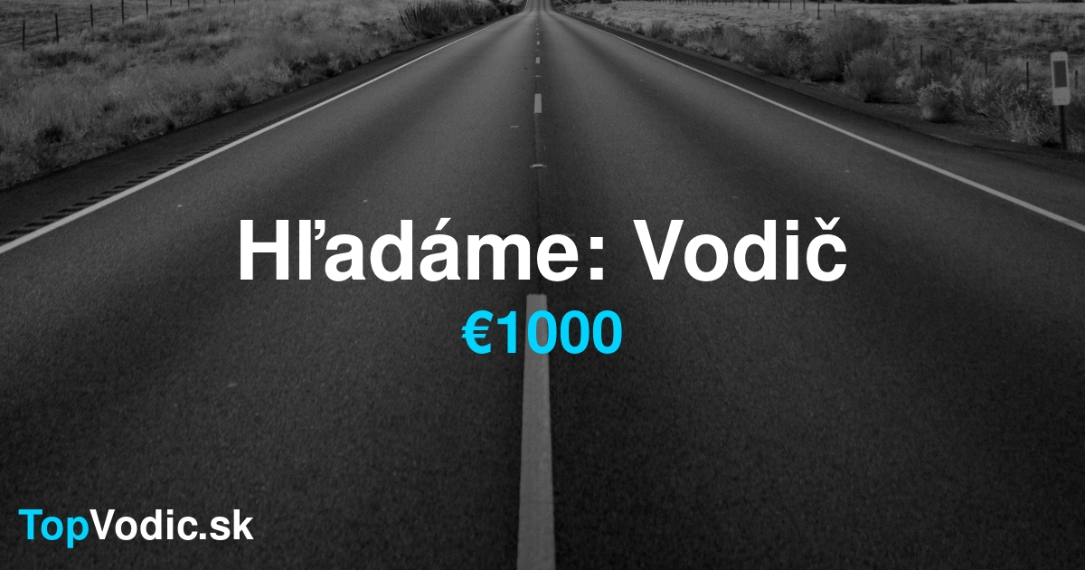 Pracovná ponuka nie je aktívna | TopVodic.sk